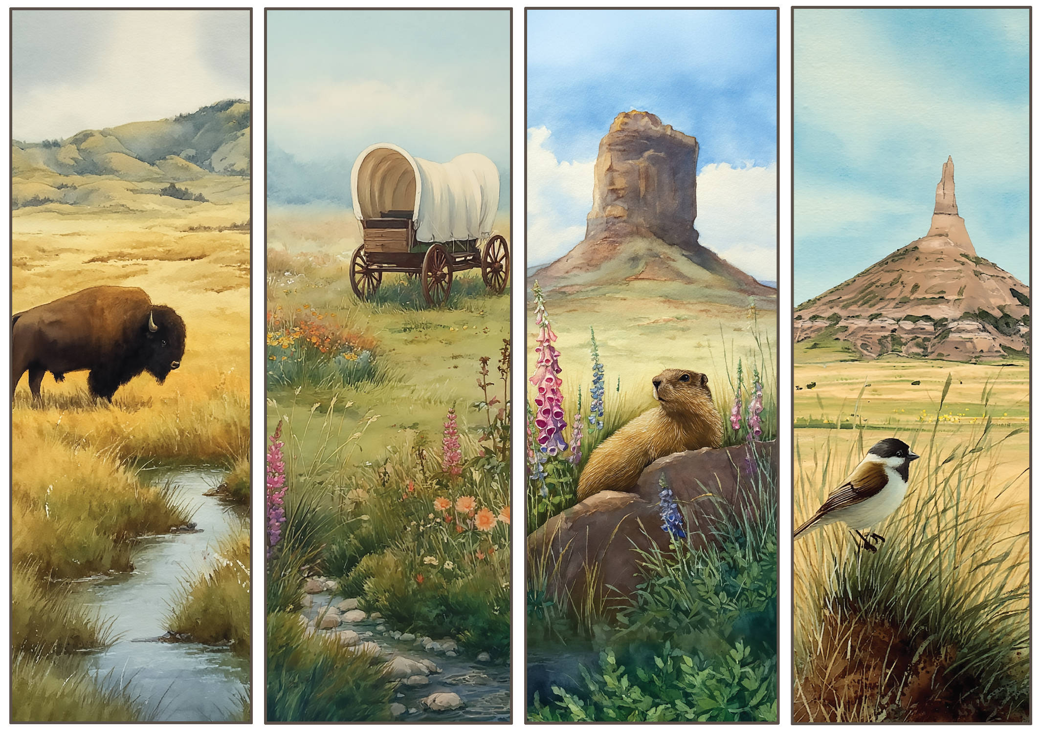 FREE GIFT - Set of 4 Oregon Trail Bookmarks - Digital Print from Home ...