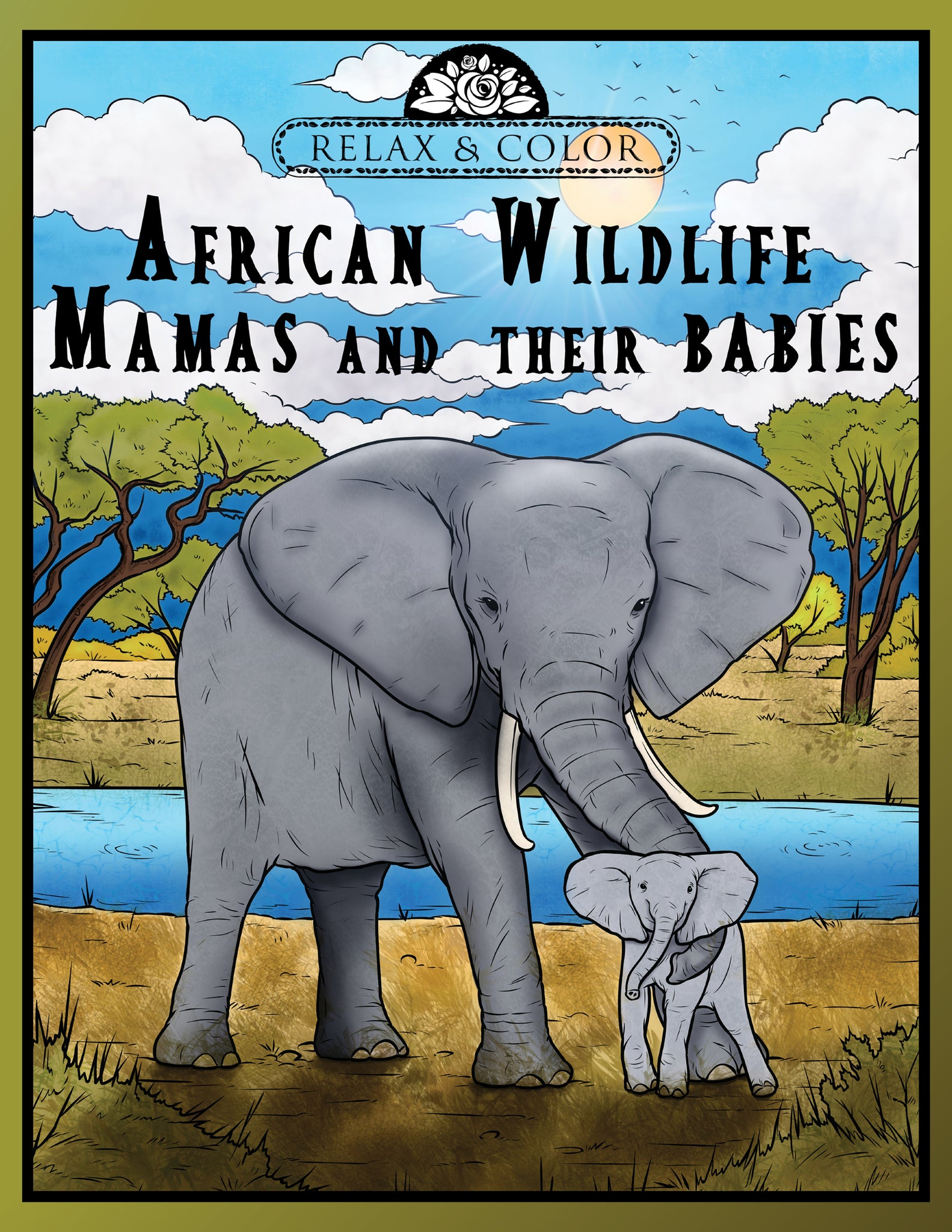 Relax and Color African and Pacific Northwest Wildlife Mamas and Their ...